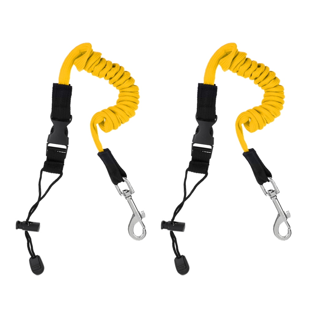 2 Pieces 55 Inch (140cm) Deluxe Leash Boat Fishing Rod Pole Leash ...