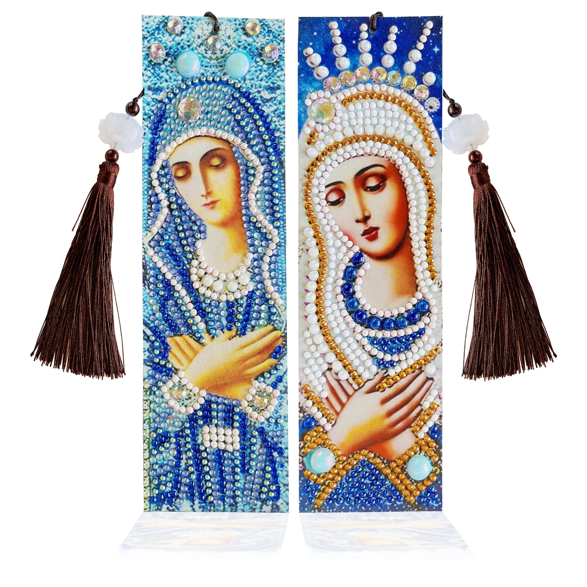 liziciti 5D Diamond Painting Bookmarks, Virgin Mary Art Craft, PU ...