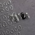 2 Pieces 5D Metal Nail Art Stickers - Unique Irregular Frame Nail Wraps ...