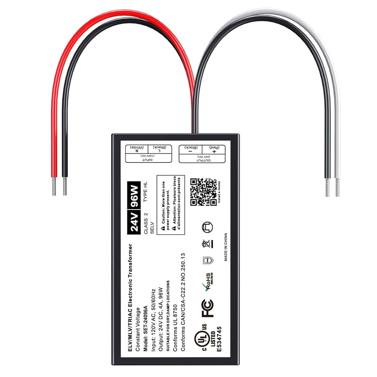 (2 Pieces) 60W 12V Dimmable LED Driver, 12V Triac ELV/MLV LED Transformer Compatible with Lutron ...