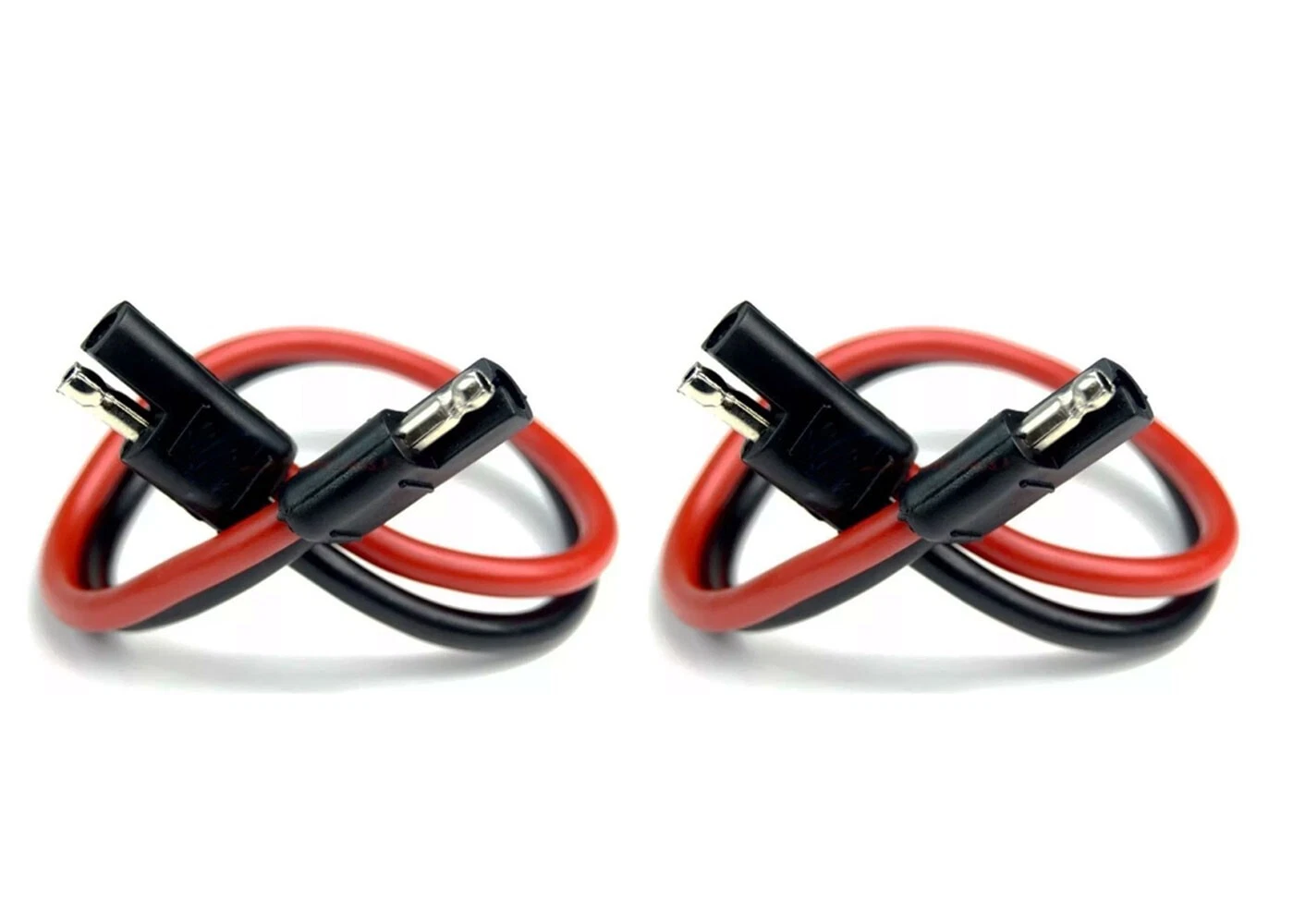 2 Pieces 8 Gauge 12" Quick Disconnect Polarized Inline Power Cable Wire ...