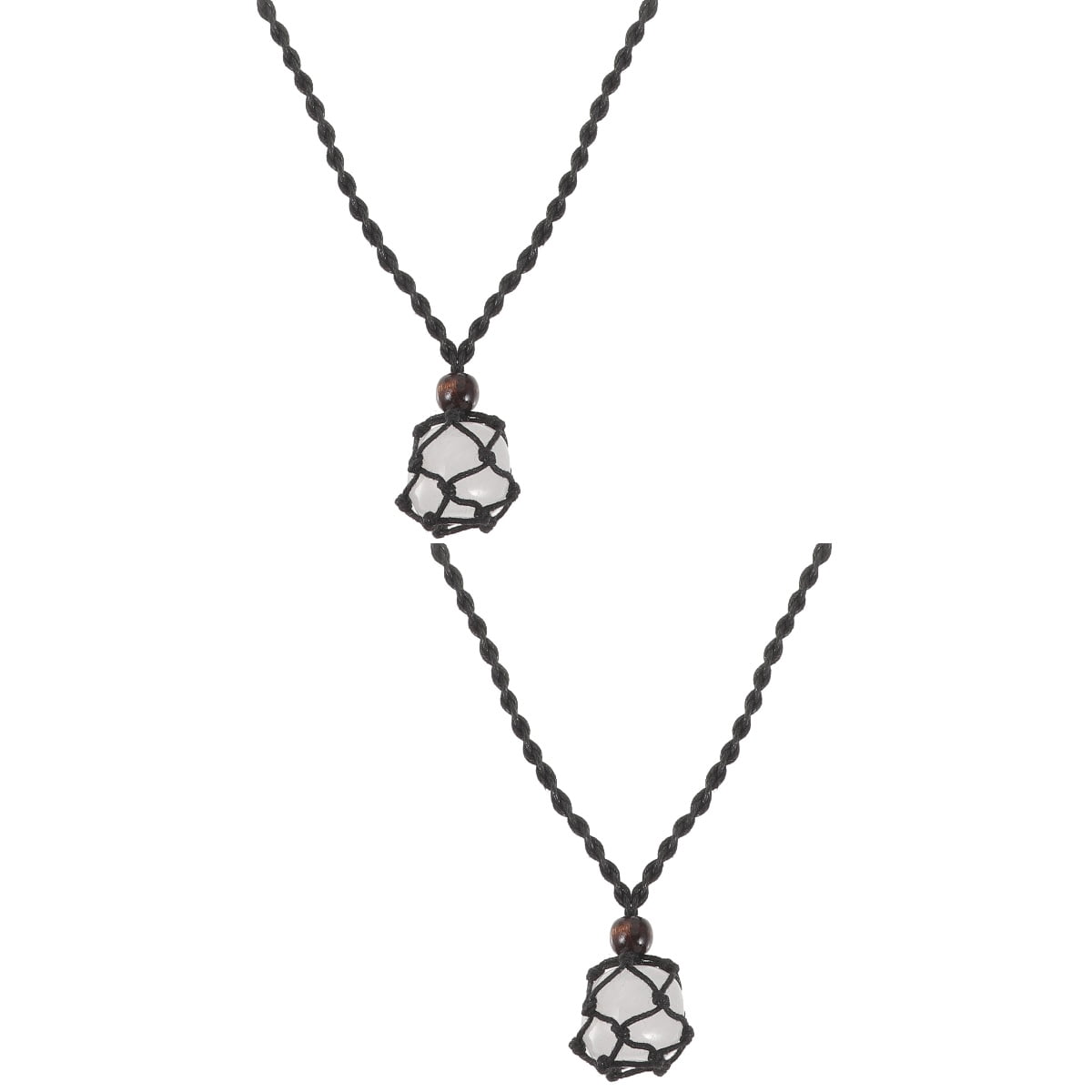Eease 2pcs Crystal Necklace Gemstone Stone Pendant Necklaces Adjustable ...