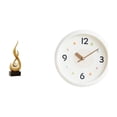 2 Pieces Abstract Fire Sculpture Wall Clock Ornament Resin Material ...