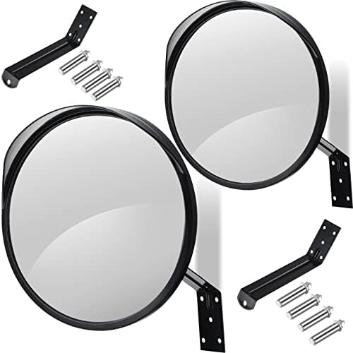 2 Pieces Acrylic Convex Mirror 12 Inch Outdoor Security Corner Mirror ...