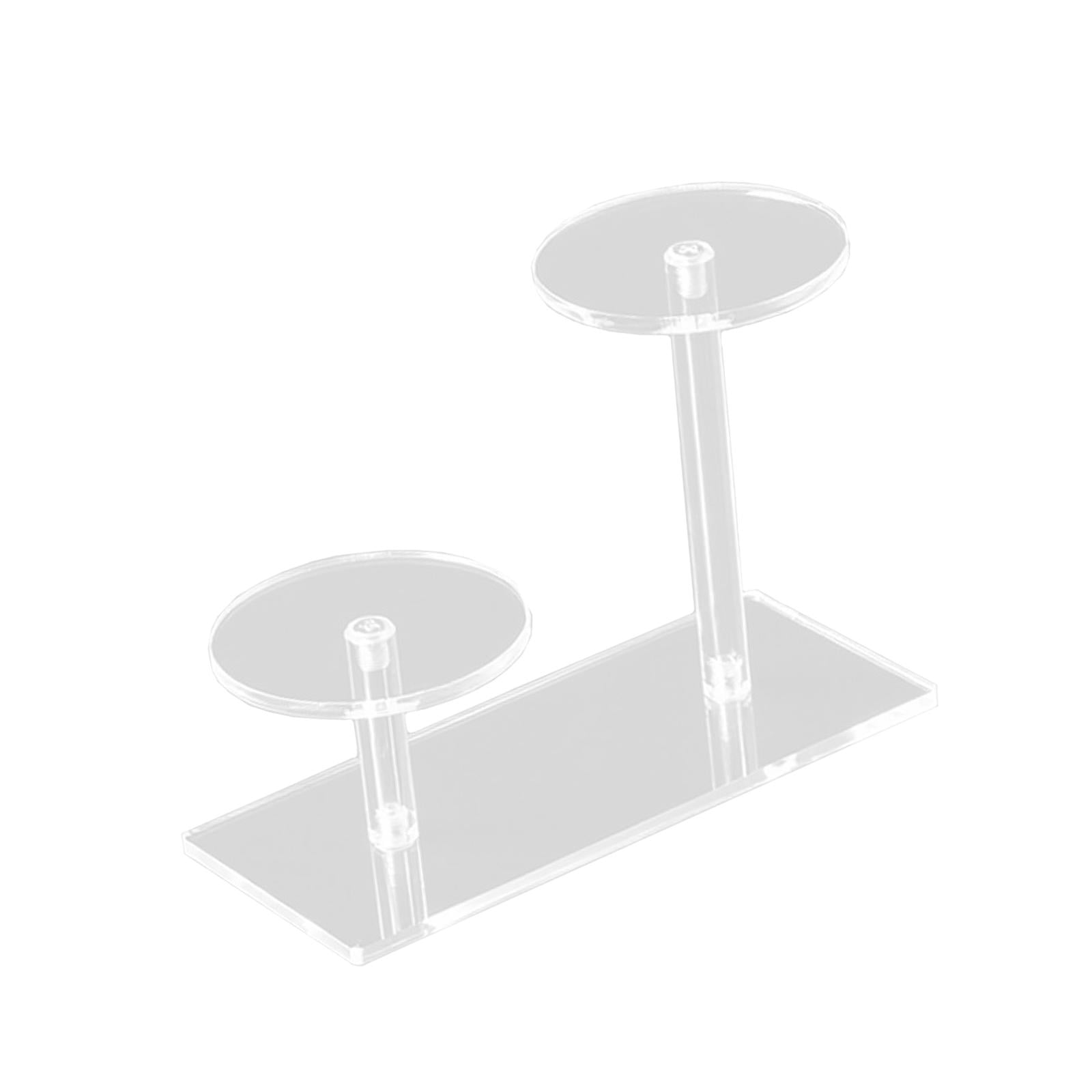 2 Pieces Acrylic Display Stand Perfume Rack Space Saving Circular ...