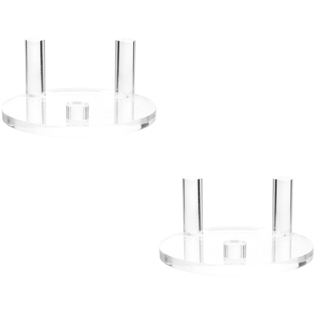 2 Pieces Acrylic Jewelry Display Stand Display Shelves Small Pedestal ...