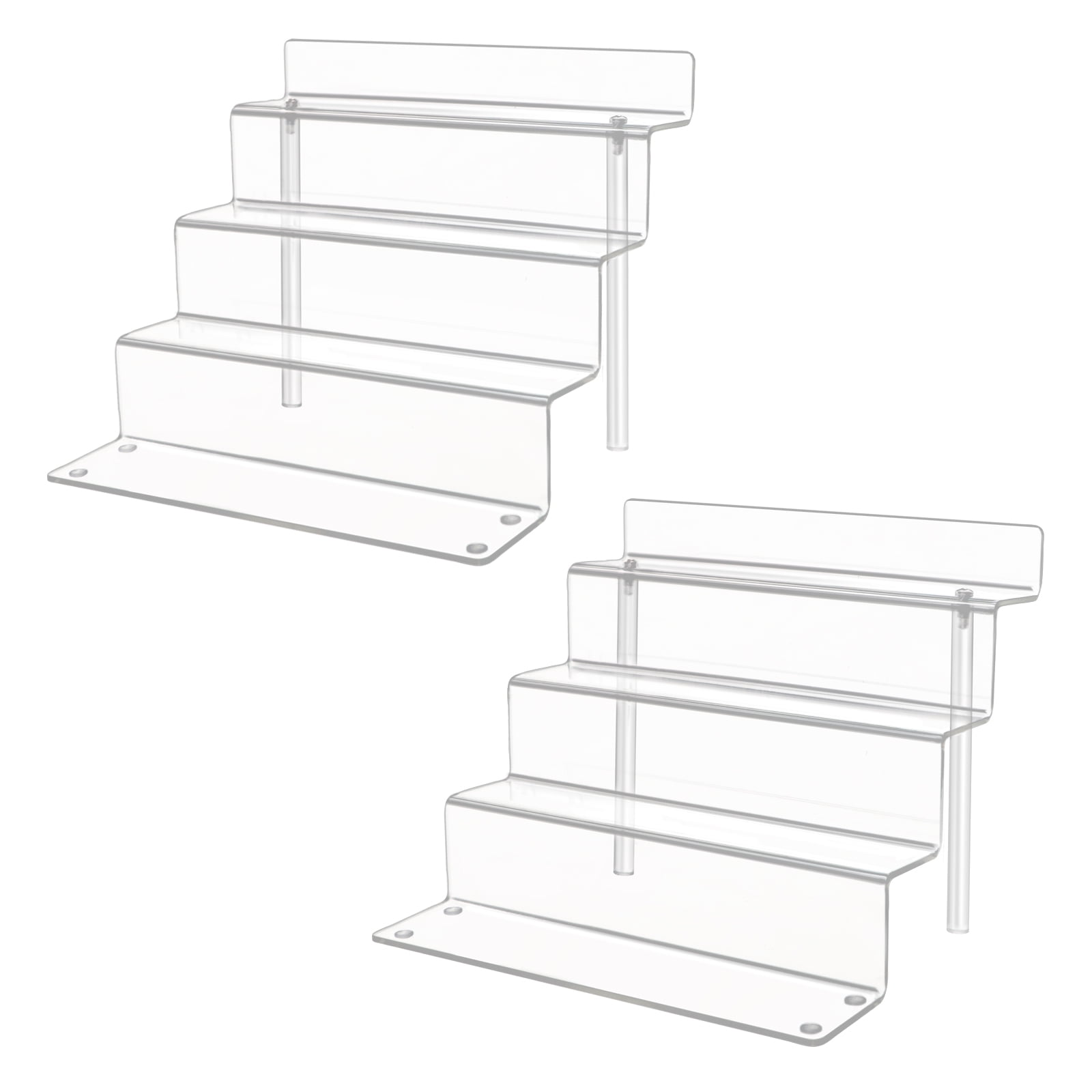 2 Pieces Acrylic Organizers, 9 Inch Clear Acrylic Risers for Display ...