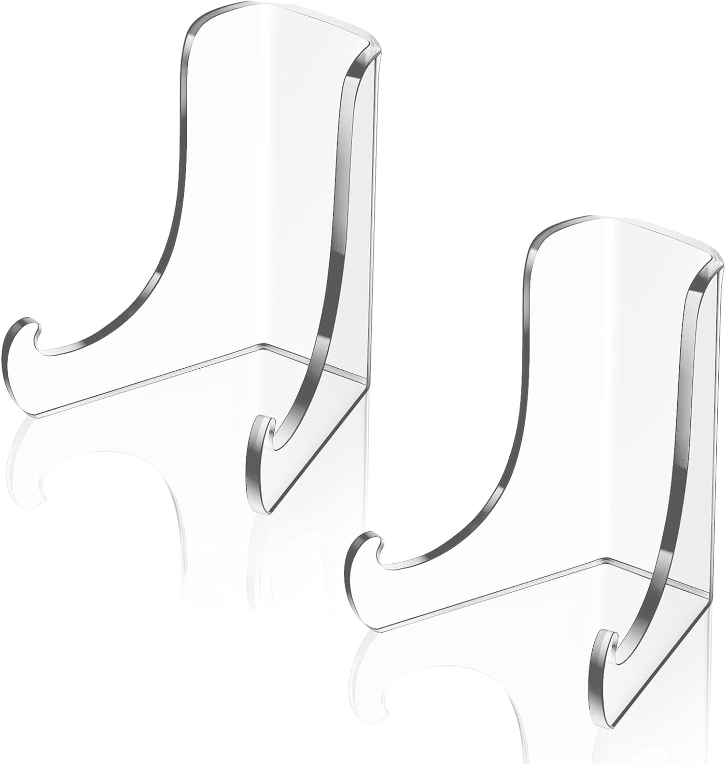 2 Pieces Acrylic Plate Stands Clear Acrylic Easels Display Stands with ...