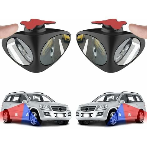 2 Pieces Adjustable Car Blind Spot Mirrors, Convex Blind Spot Mirror ...