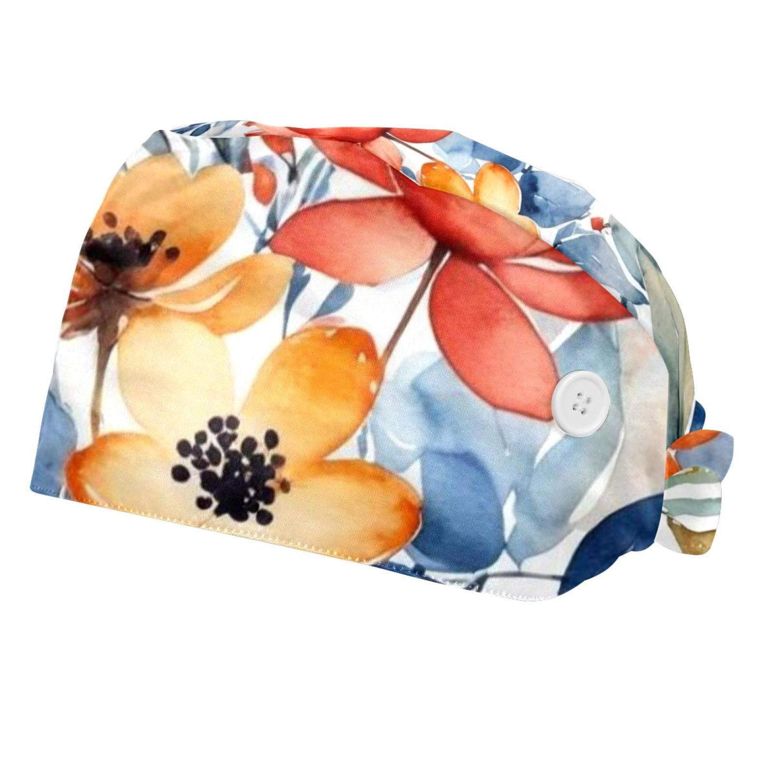 2 Pieces Adjustable Working Cap with Button, Working Hat Sweatband ...