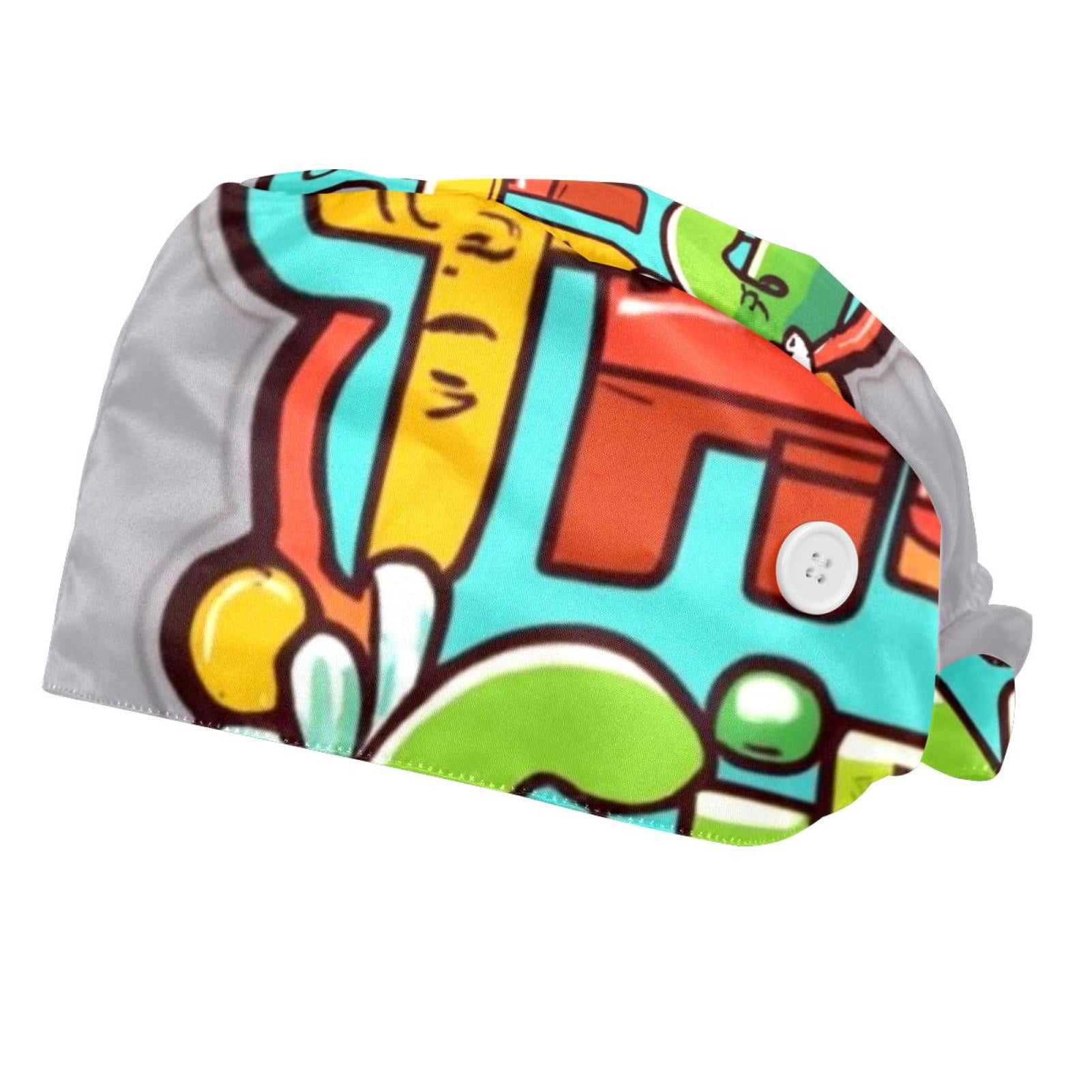 2 Pieces Adjustable Working Cap with Button, Working Hat Sweatband ...