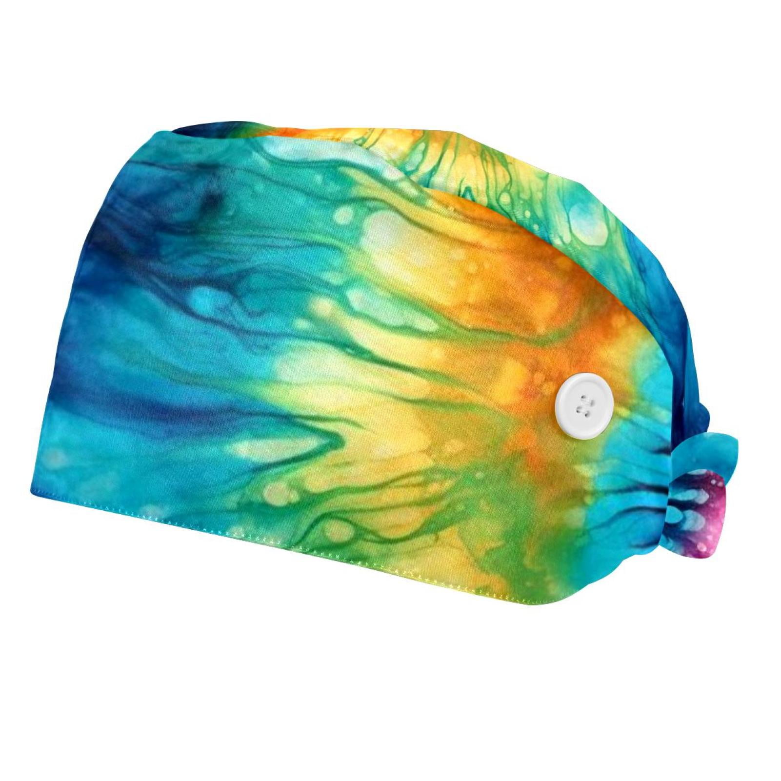 2 Pieces Adjustable Working Cap with Button, Working Hat Sweatband, Tie ...