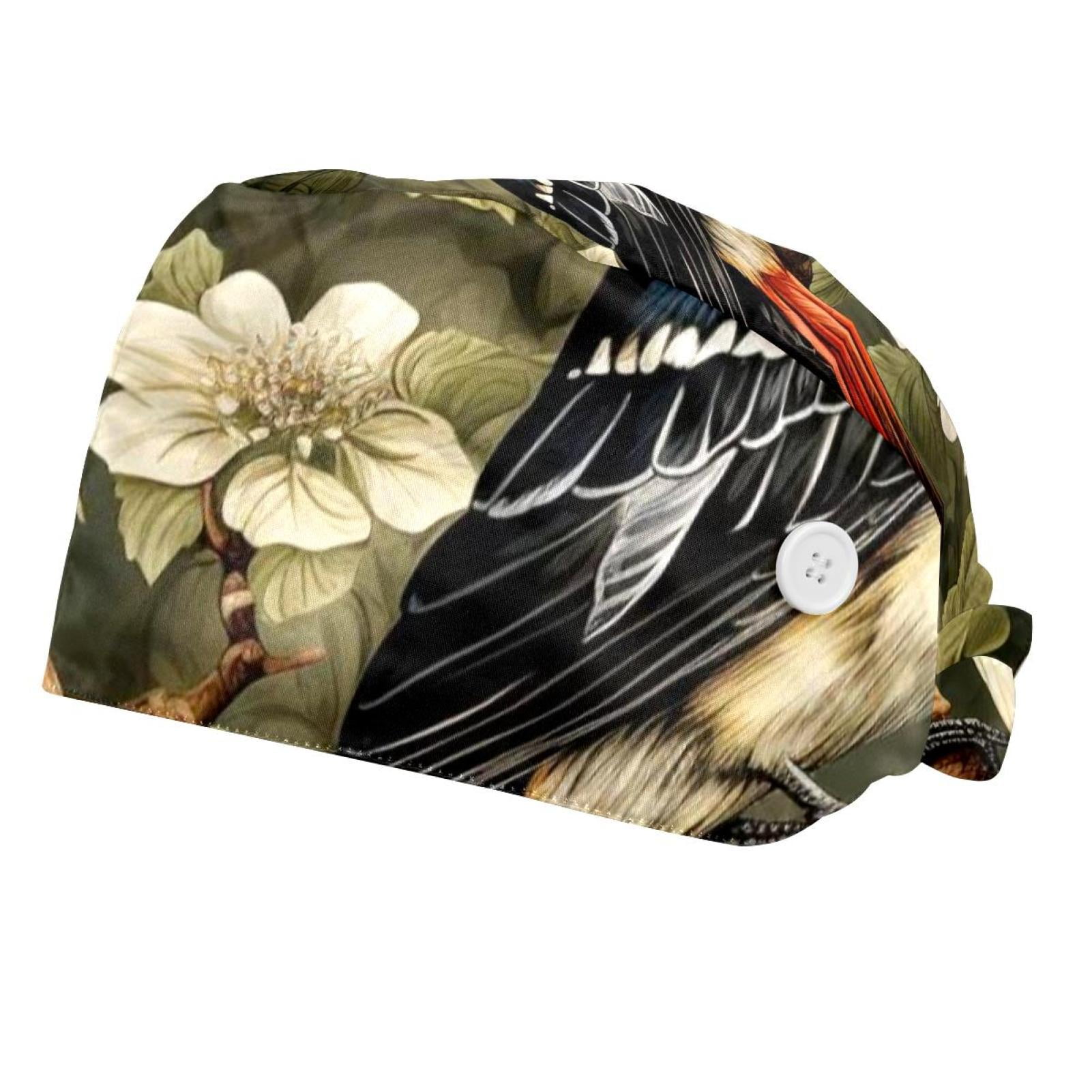 2 Pieces Adjustable Working Cap with Button, Working Hat Sweatband ...