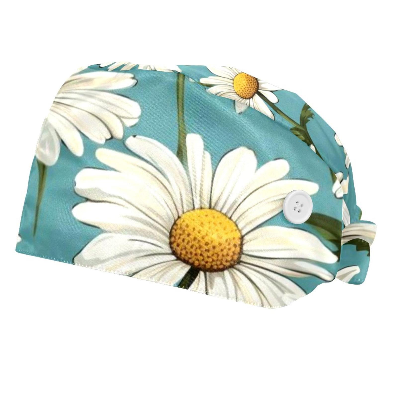 2 Pieces Adjustable Working Cap with Sweatband Suitable,Daisy - Walmart.com
