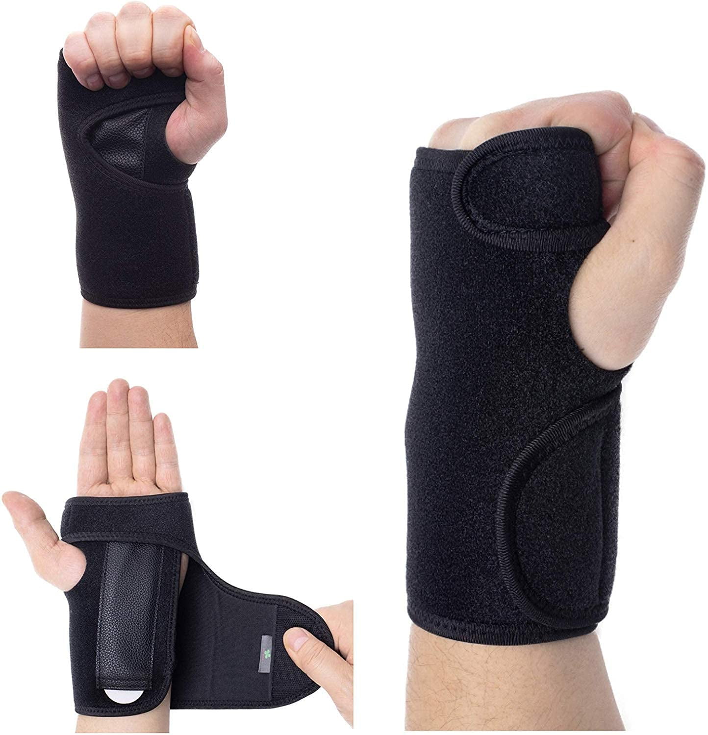 2 Pieces Advanced Wrist Support Carpal Tunnel Splint - Black Wrist ...