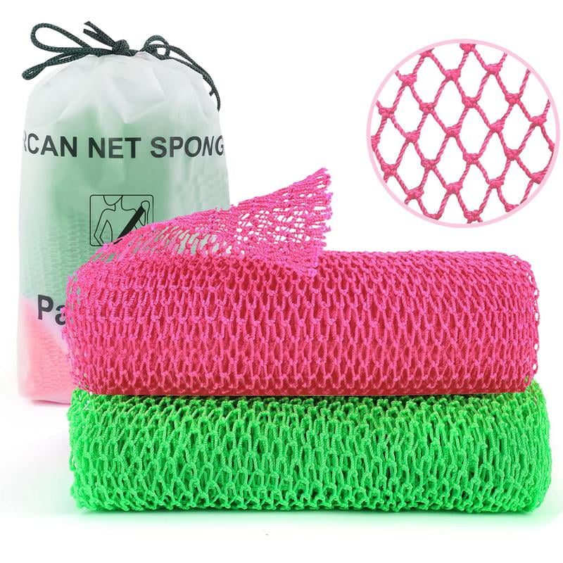 2 Pieces African Net Sponge, Authentic Real African Exfoliating Net ...