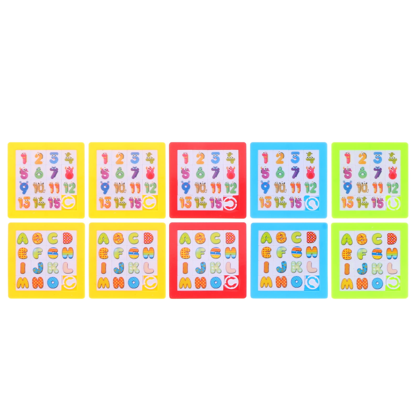 2 Pieces Alphabet Slide Puzzle Tile Game Number Child Toddler - Walmart.com