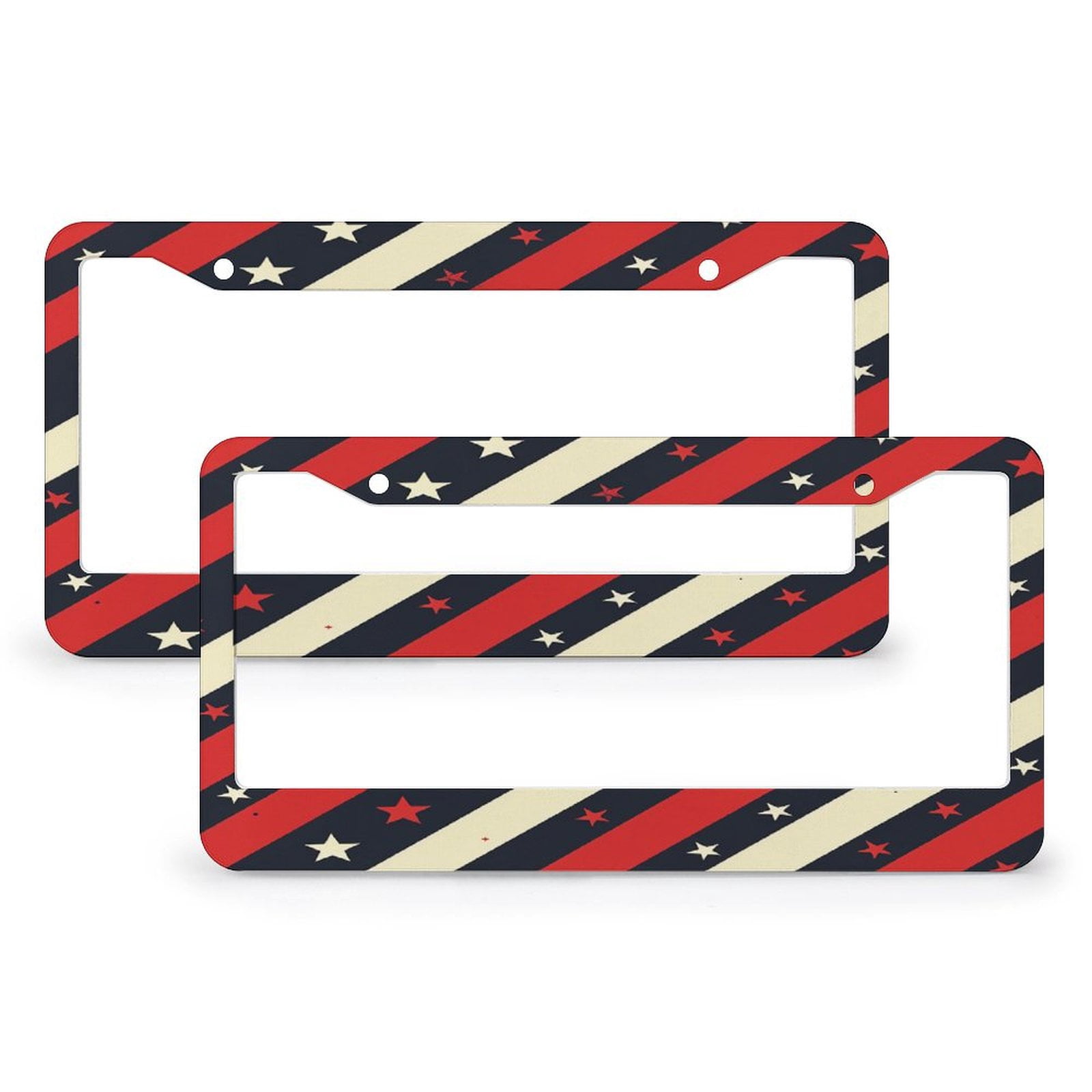 2 Pieces American Stars Stripes Patriotic License Plate Cover Patriotic ...