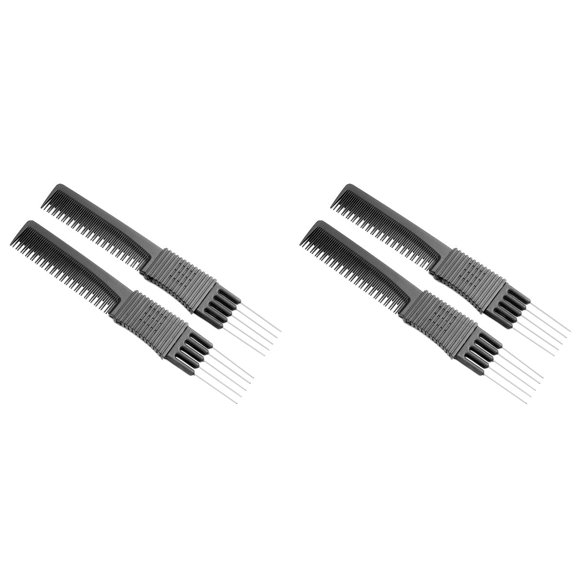 2 Pieces Anti-static Haircut Comb Tooth Ruler Fade Rat Black - Walmart.com