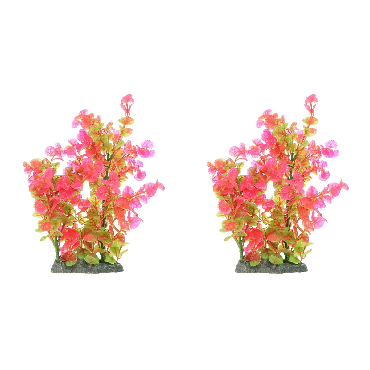 2 Pieces Aquarium Landscaping Decorate Artificial Plants Landscape ...