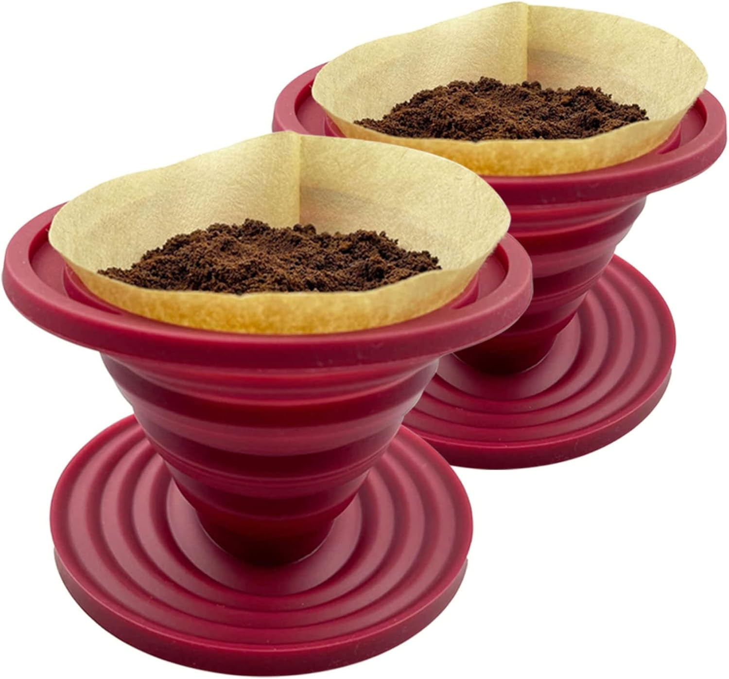 2 Pieces Attsky Collapsible Pour Over Coffee Dripper for Camp Coffee ...