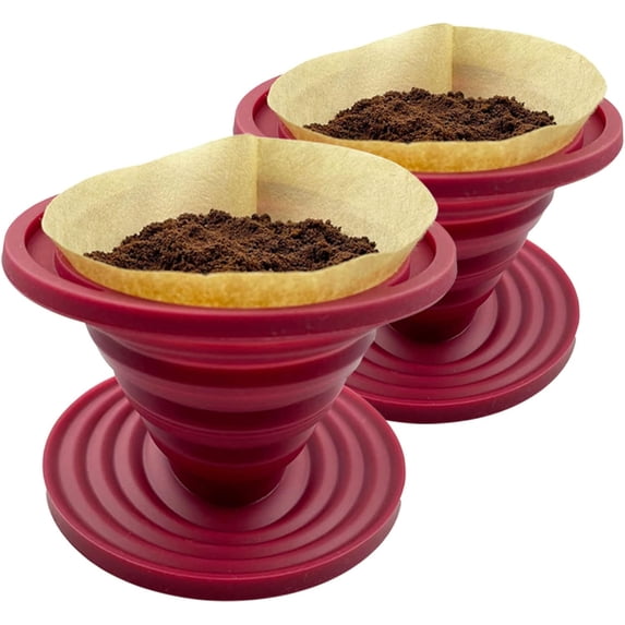 2 Pieces Attsky Collapsible Pour Over Coffee Dripper for Camp Coffee ...
