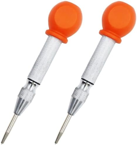 2-Pieces Automatic Center Punch, 5 Inch Adjustable Impact Hole Punch ...