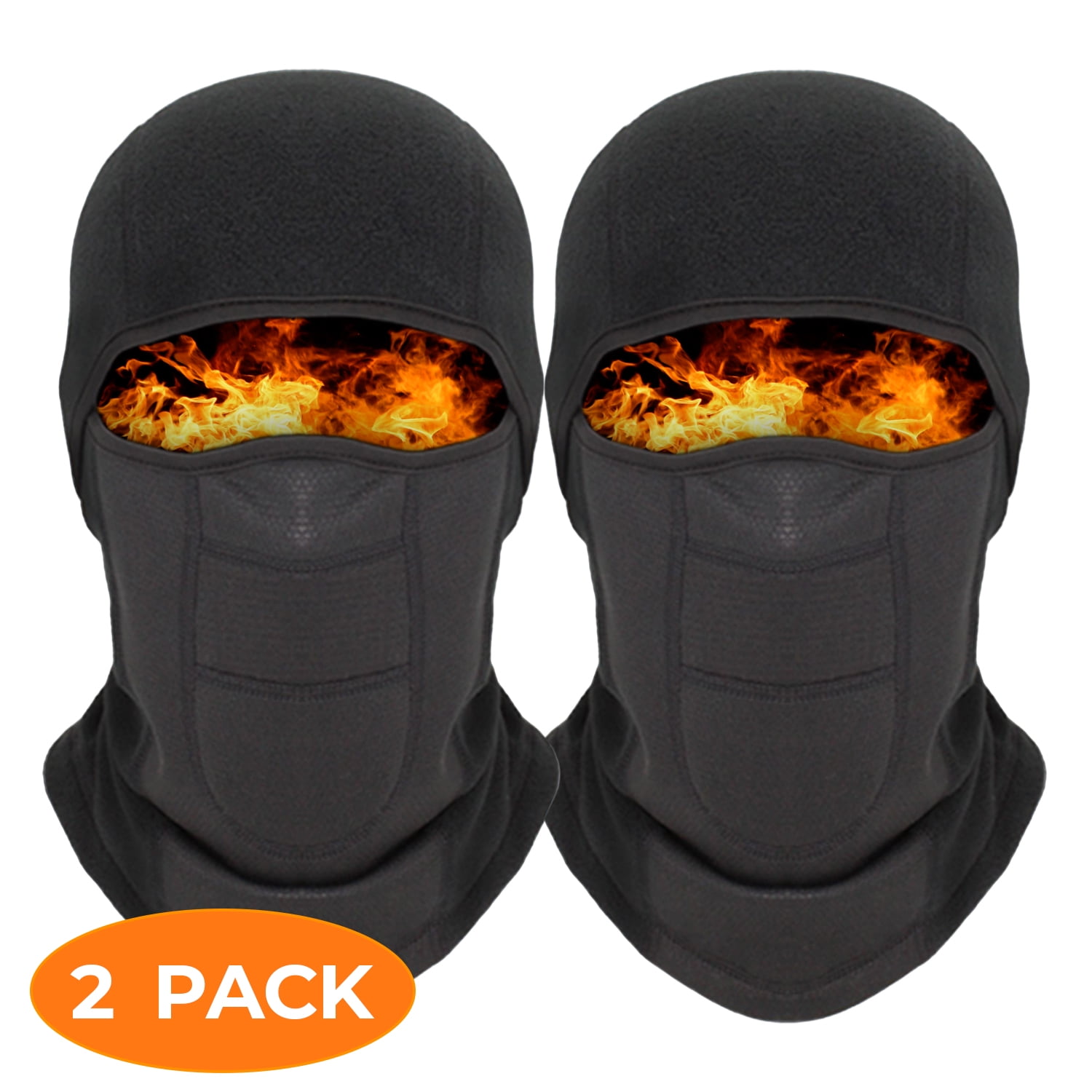 2 Pieces Balaclava Black Ski Mask, Full Winter Face Cover Mesh for Men ...
