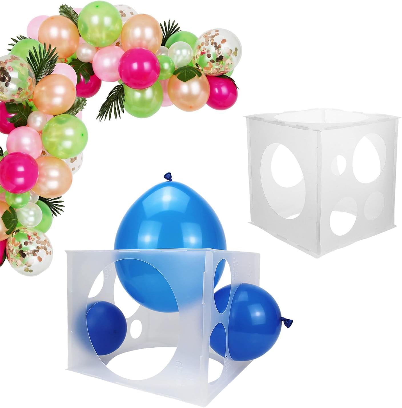 2 Pieces Balloon Gauge, Foldable Balloon Sizer with 11 Holes, Balloon ...