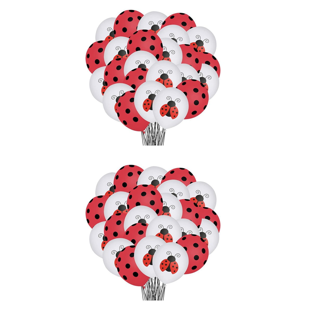 2 Pieces Balloons with Ladybug Themed Hotel Decoration Baby Miss ...