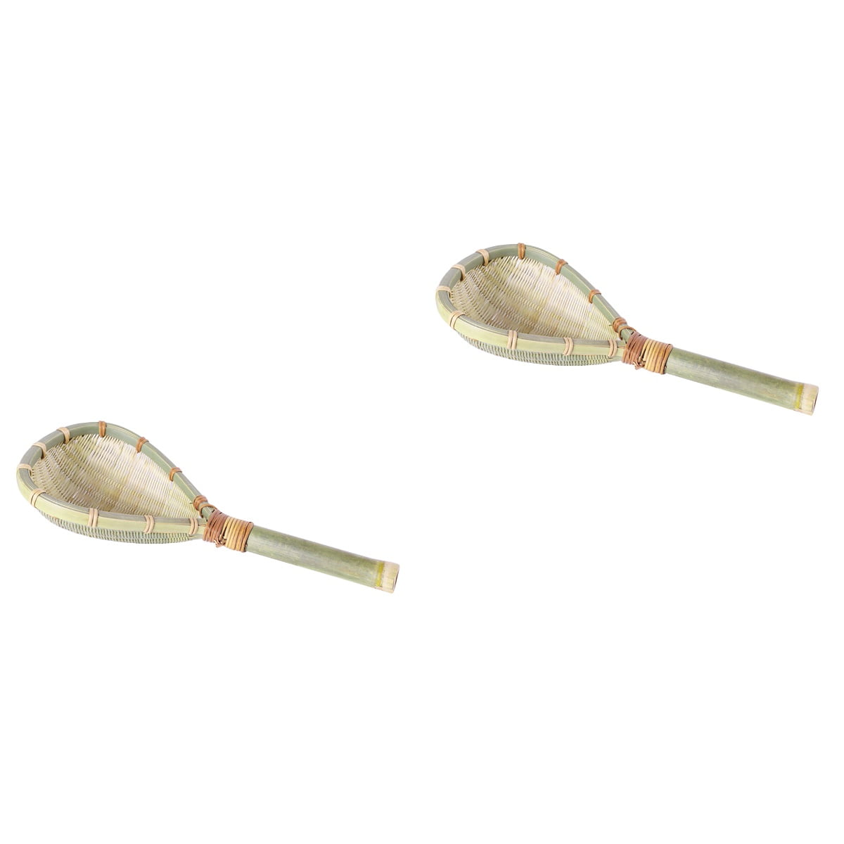 2 Pieces Bamboo Sieve Sift Rice Noodle Drainer Sieve Multipurpose ...
