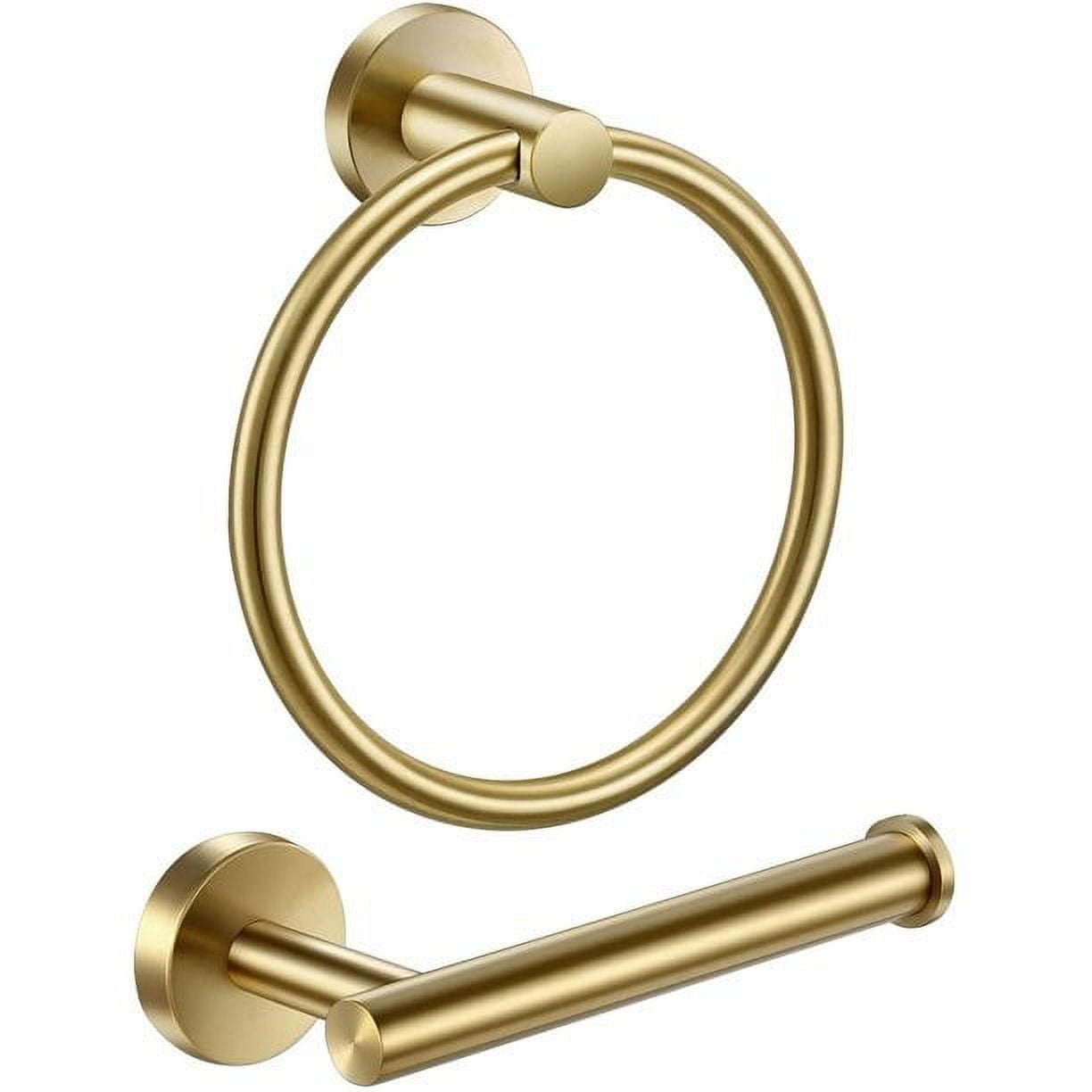 2 Pieces Bathroom Hardware Set,Toilet Paper Holder and Towel Ring,Heavy ...