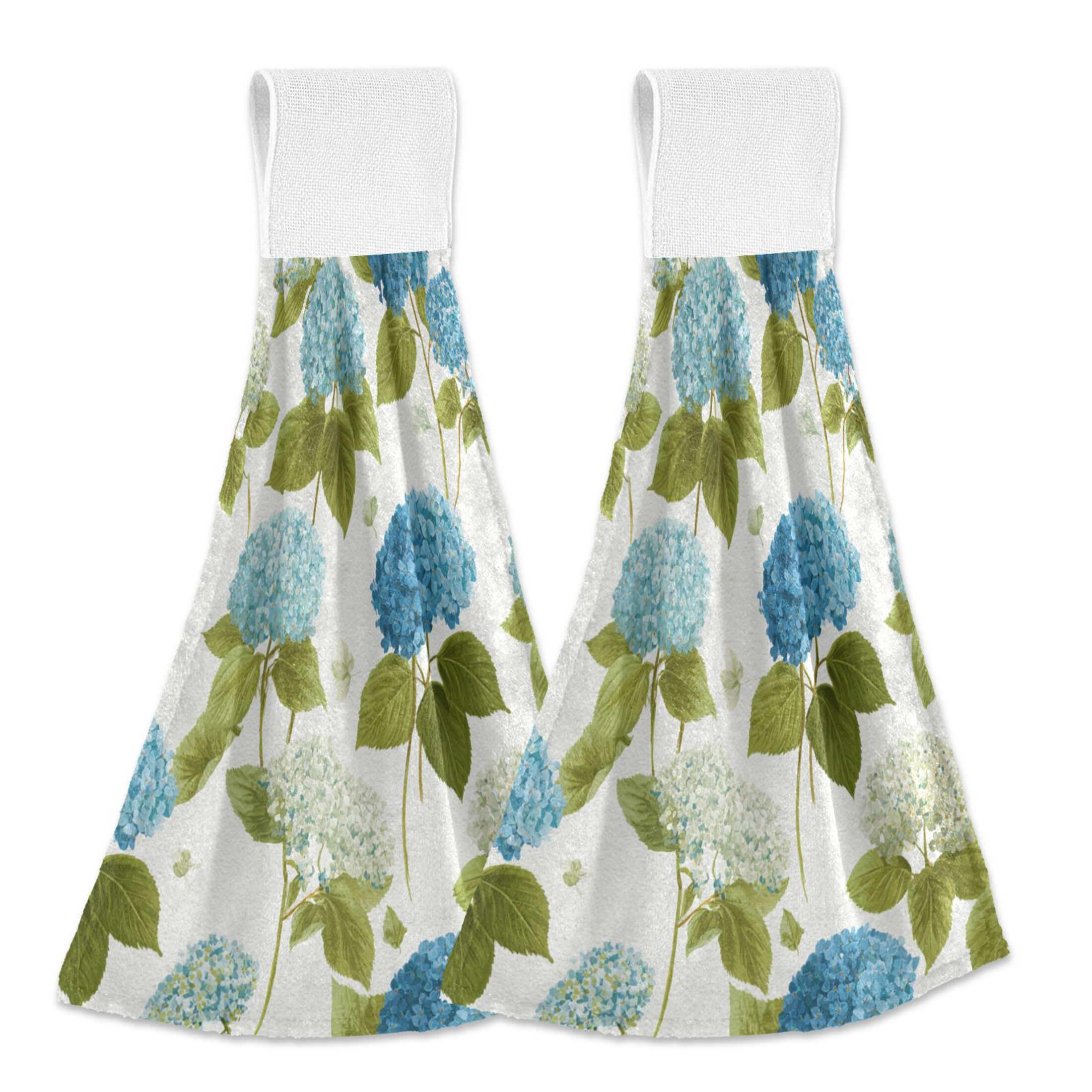2 Pieces Bathroom Towels Kitchen Towels Velcro Hand Wipes Dish Cloths ...