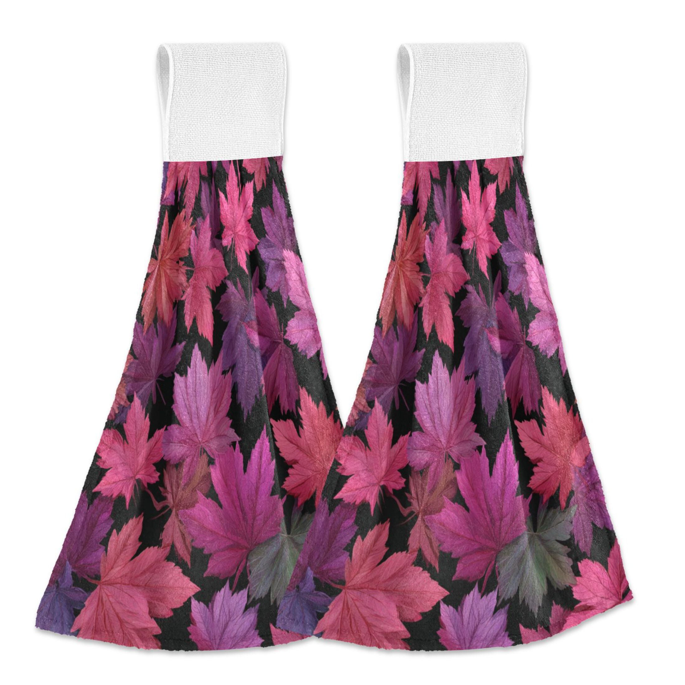 2 Pieces Bathroom Towels Kitchen Towels Velcro Hand Wipes Dish Cloths ...