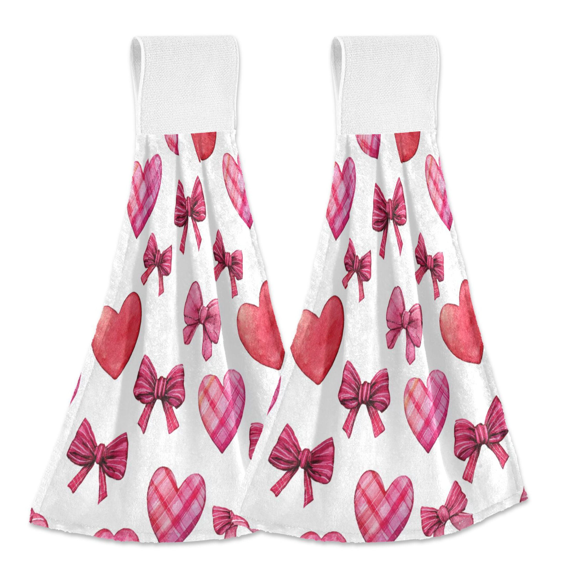 2 Pieces Bathroom Towels Kitchen Towels Velcro Hand Wipes Dish Cloths ...