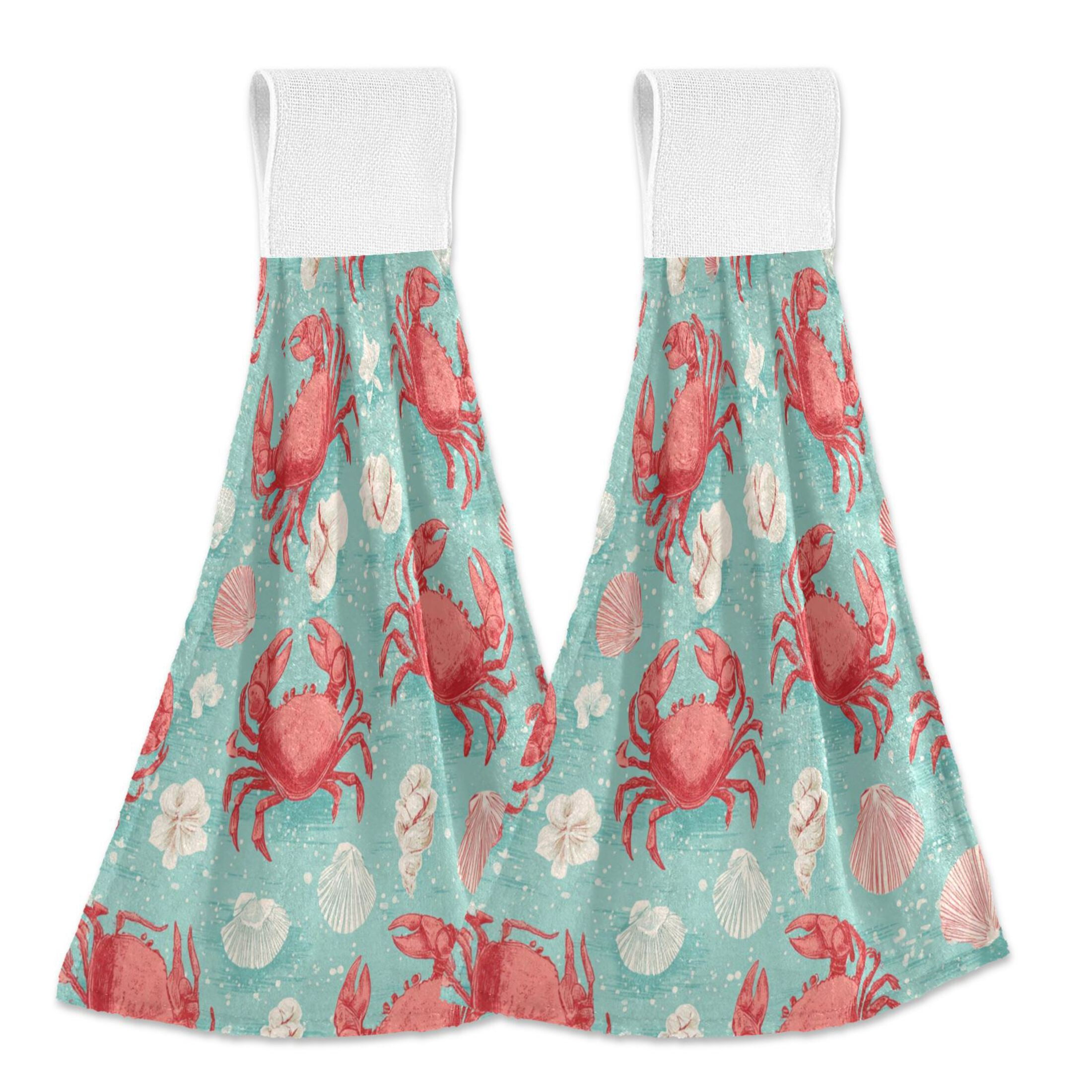 2 Pieces Bathroom Towels Kitchen Towels Velcro Hand Wipes Dish Cloths ...