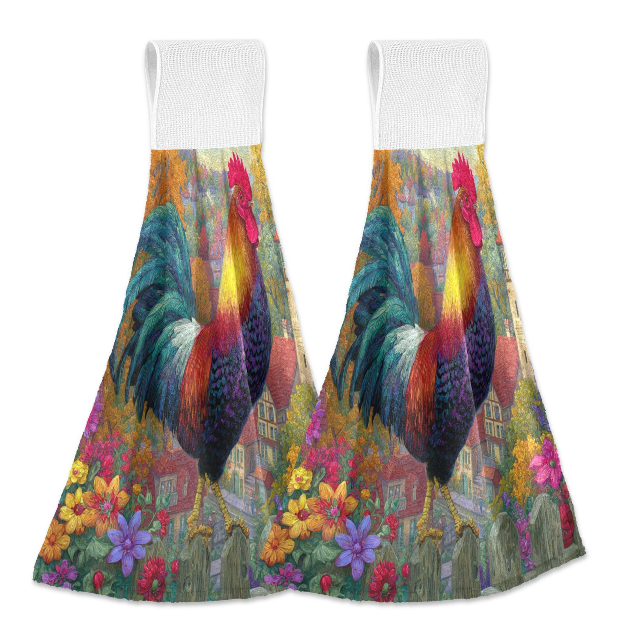 2 Pieces Bathroom Towels Kitchen Towels Velcro Hand Wipes Dish Cloths ...