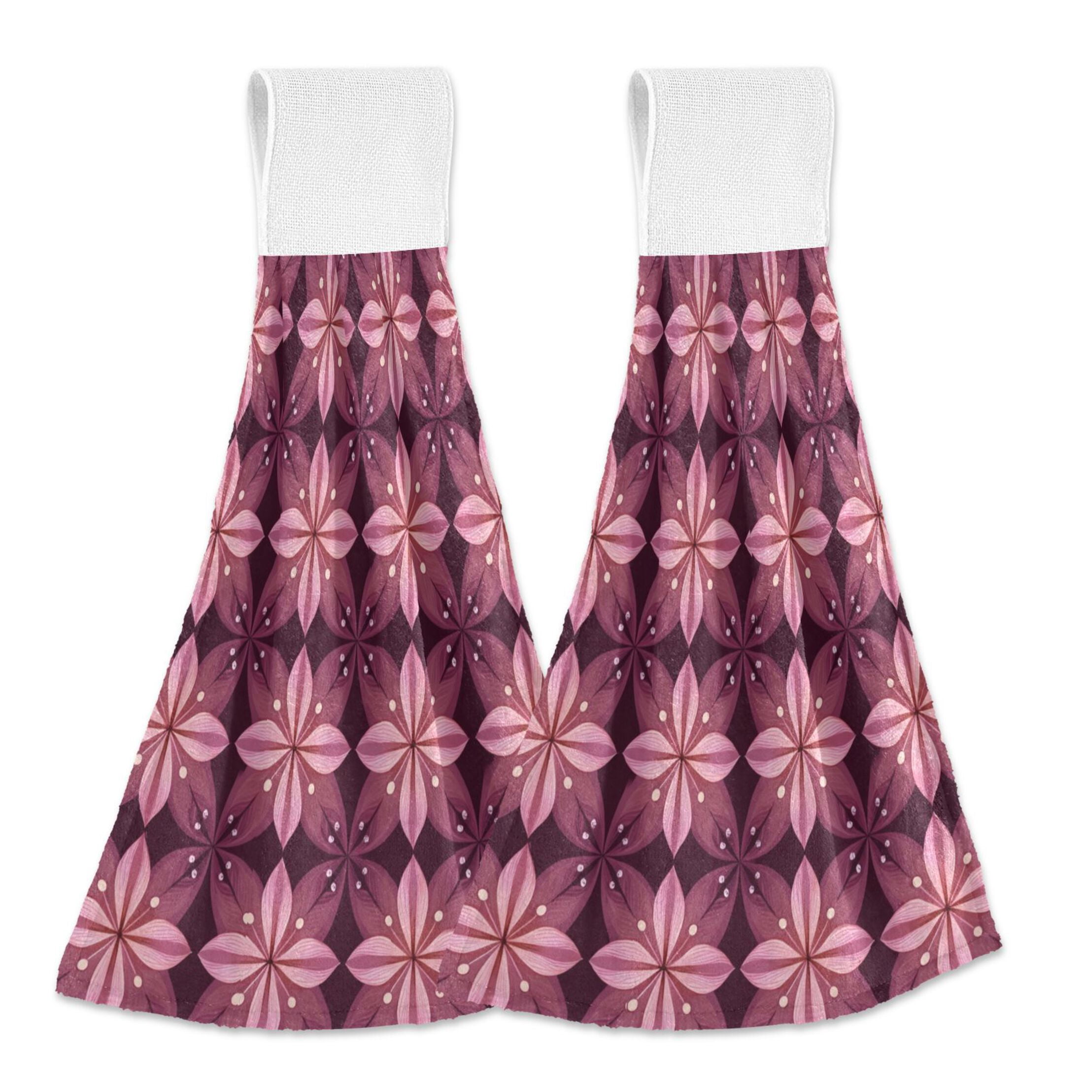 2 Pieces Bathroom Towels Kitchen Towels Velcro Hand Wipes Dish Cloths ...