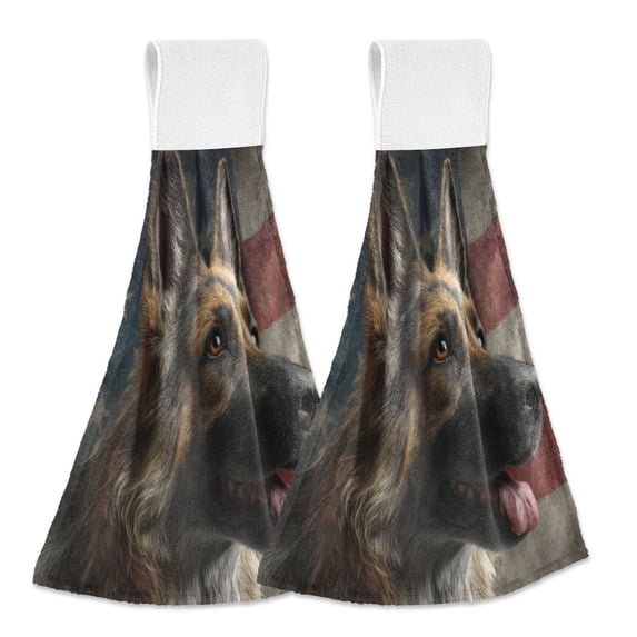 2 Pieces Bathroom Towels Kitchen Towels Velcro Hand Wipes Dish Cloths ...