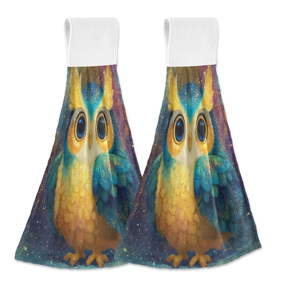 2 Pieces Bathroom Towels Kitchen Towels Velcro Hand Wipes Dish Cloths ...