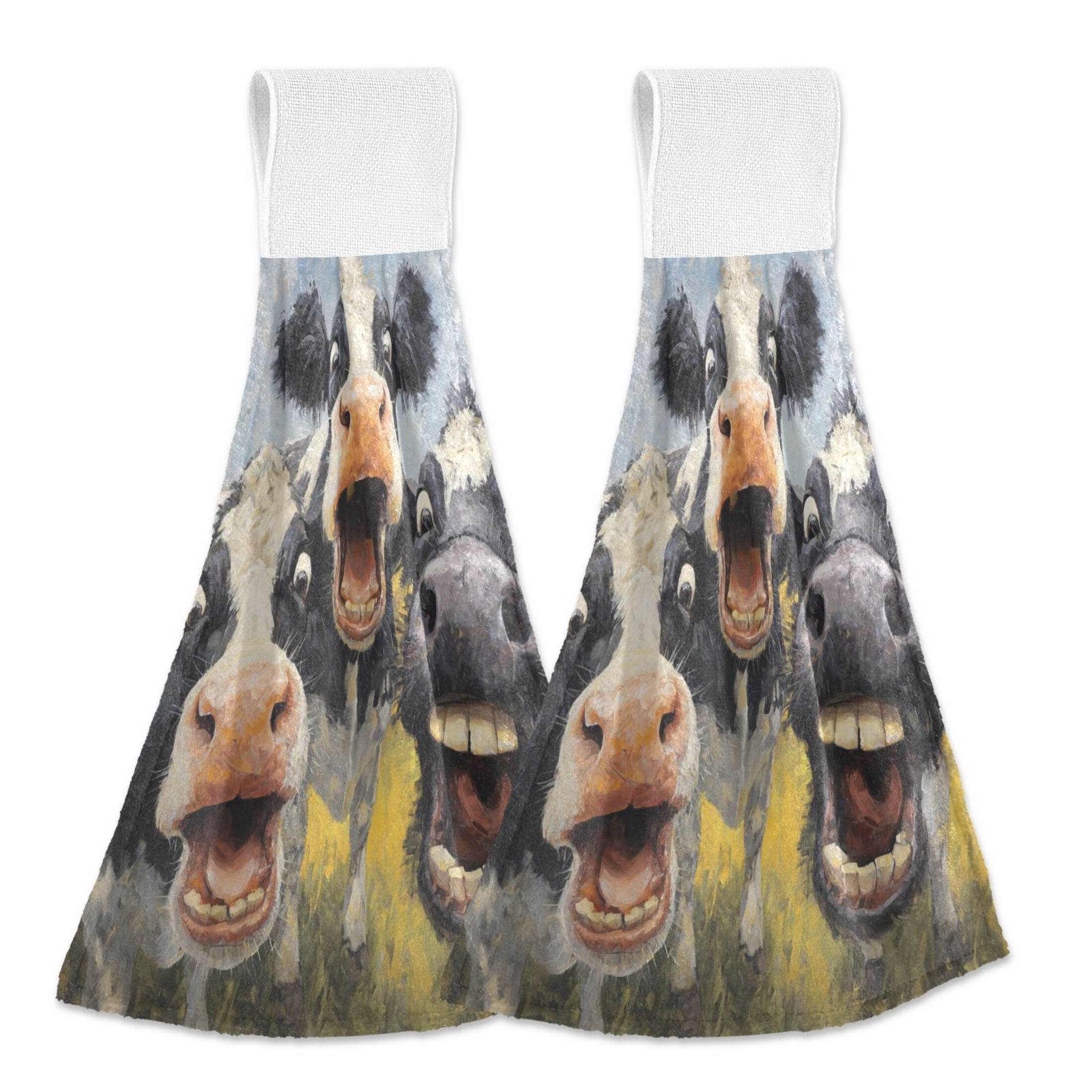 2 Pieces Bathroom Towels Kitchen Towels Velcro Hand Wipes Dish Cloths ...