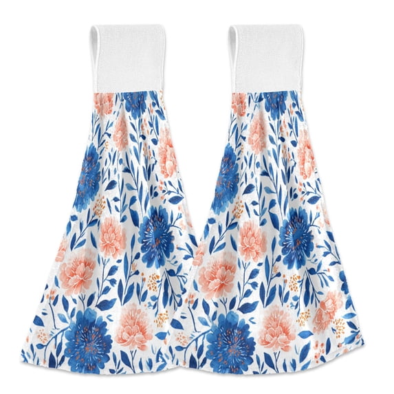 2 Pieces Bathroom Towels Kitchen Towels Velcro Hand Wipes Dish Cloths ...