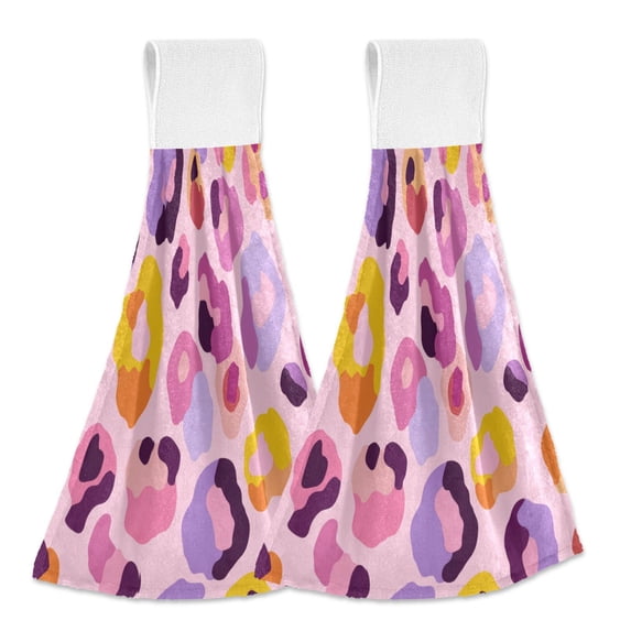 2 Pieces Bathroom Towels Kitchen Towels Velcro Hand Wipes Dish Cloths ...