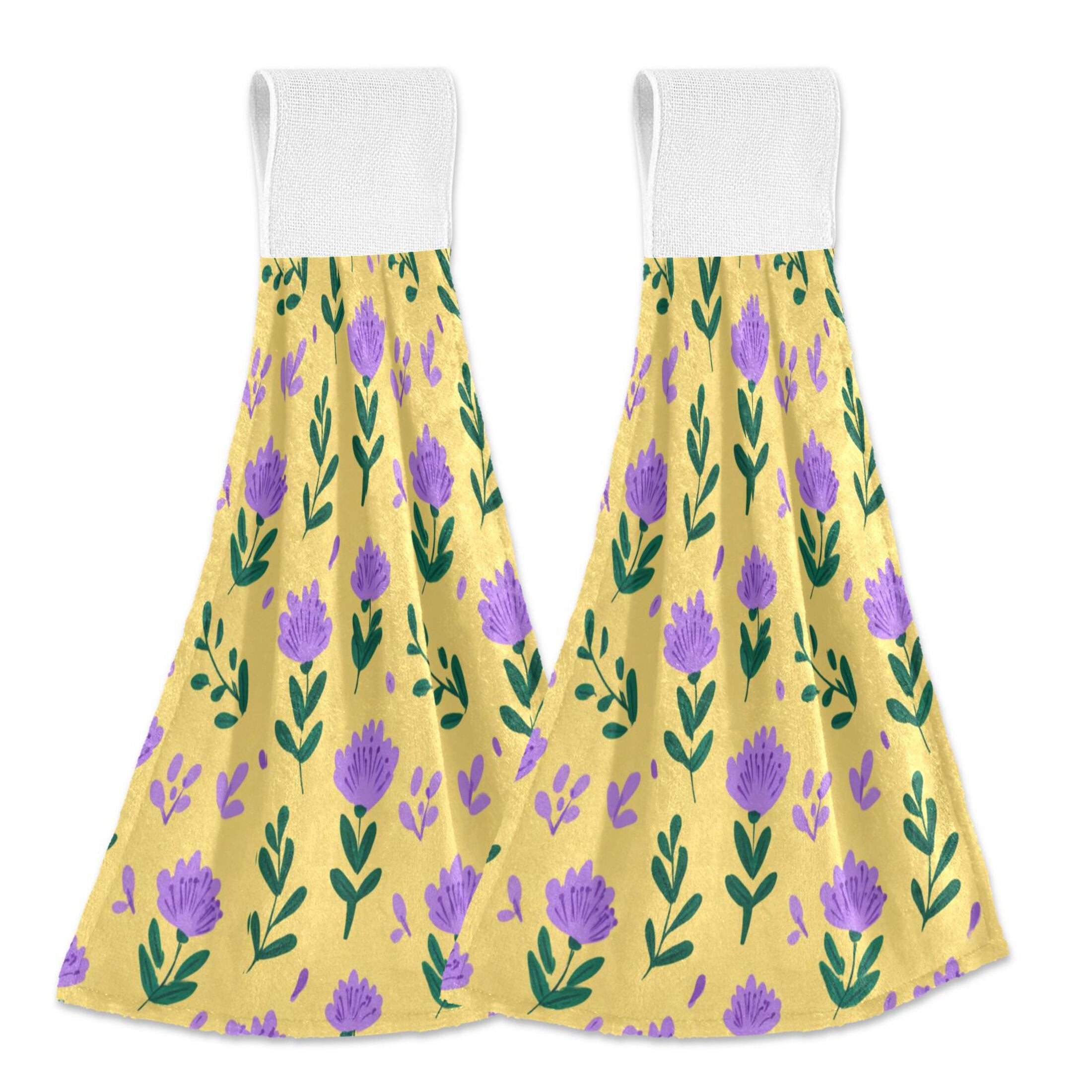 2 Pieces Bathroom Towels Kitchen Towels Velcro Hand Wipes Dish Cloths ...