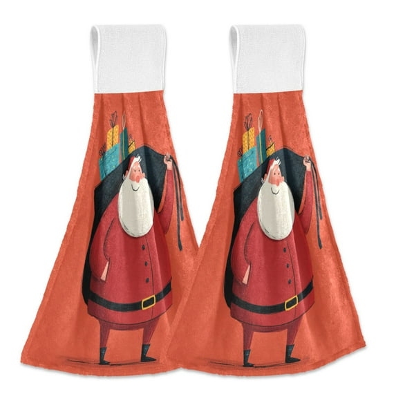 2 Pieces Bathroom Towels Kitchen Towels Velcro Hand Wipes Dish Cloths ...