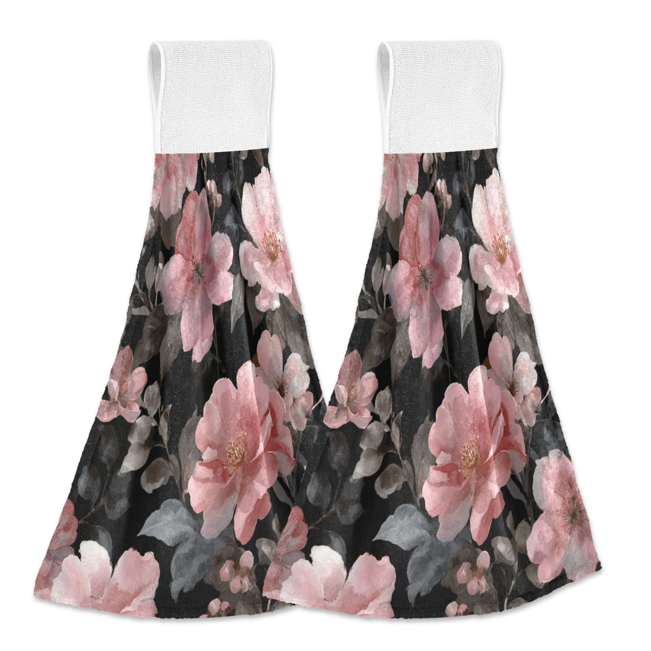 2 Pieces Bathroom Towels Kitchen Towels Velcro Hand Wipes Dish Cloths ...