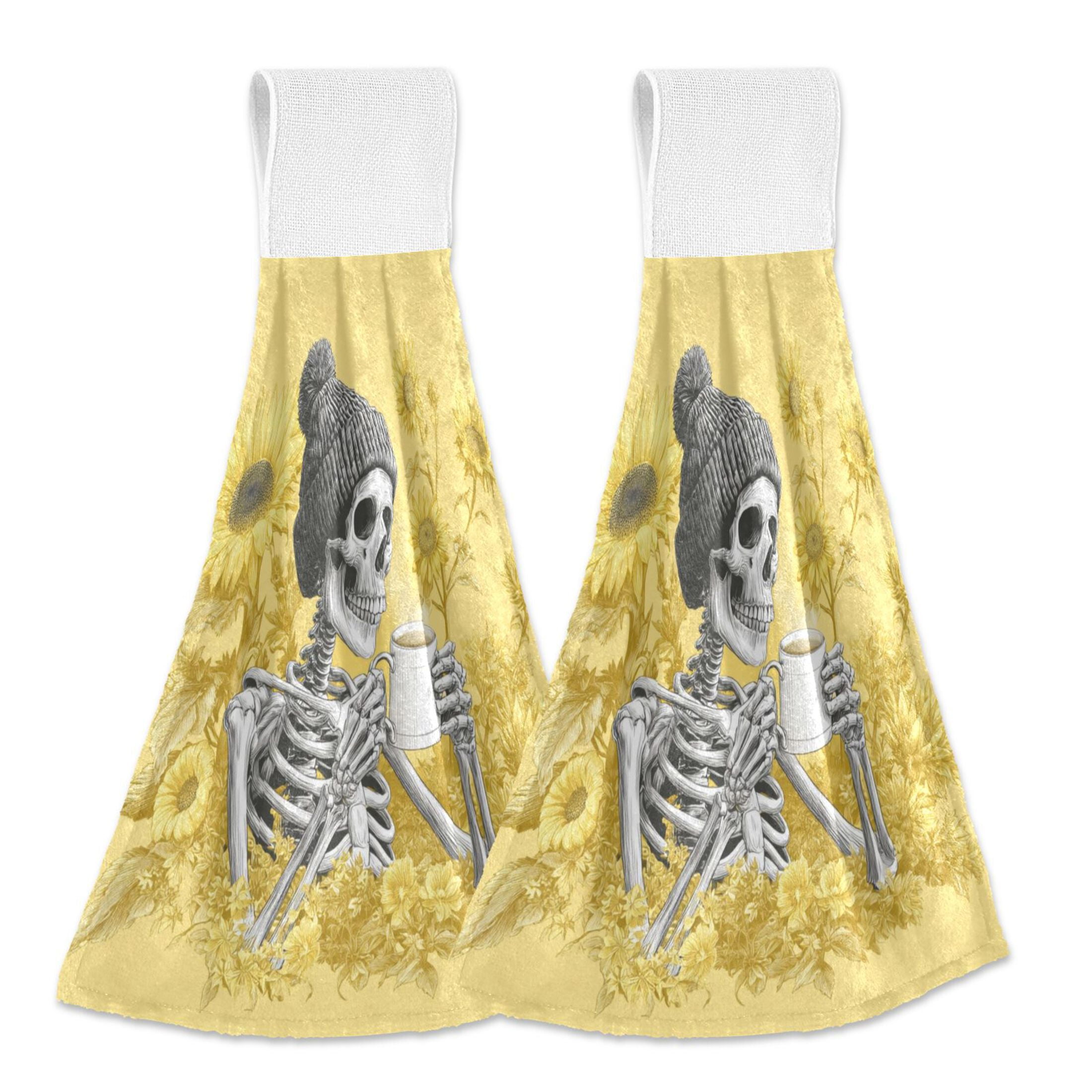 2 Pieces Bathroom Towels Kitchen Towels Velcro Hand Wipes Dish Cloths ...