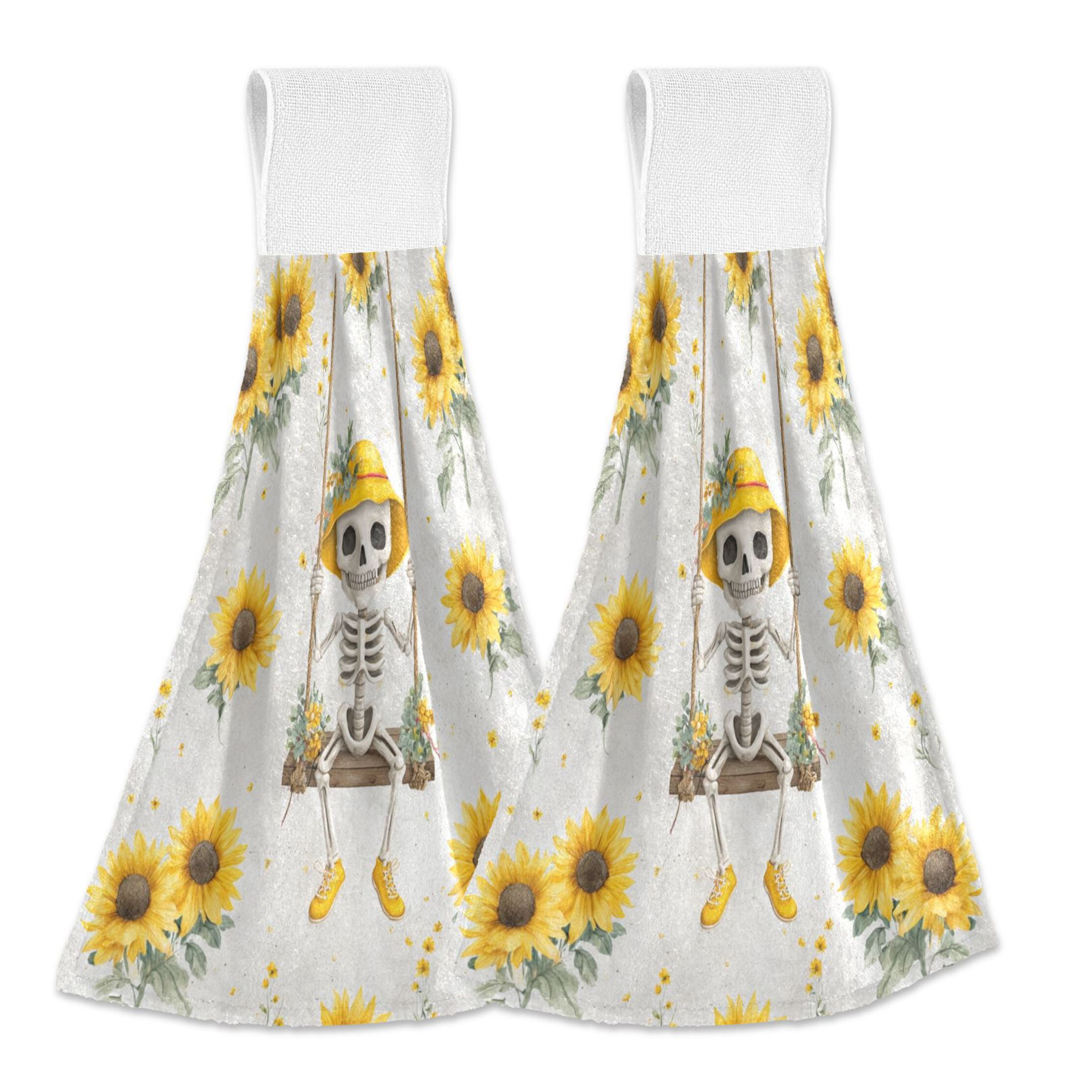 2 Pieces Bathroom Towels Kitchen Towels Velcro Hand Wipes Dish Cloths ...