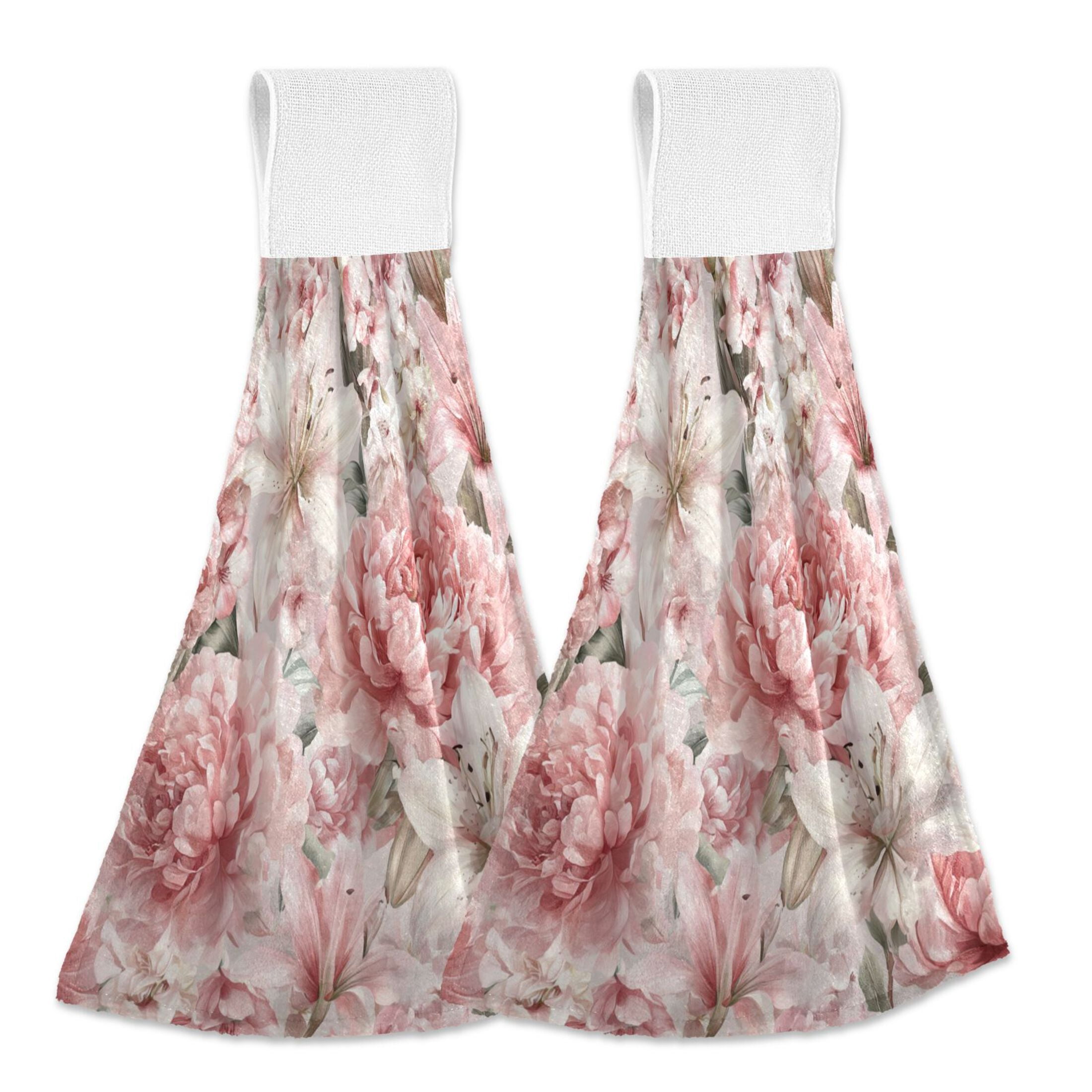 2 Pieces Bathroom Towels Kitchen Towels Velcro Hand Wipes Dish Cloths ...