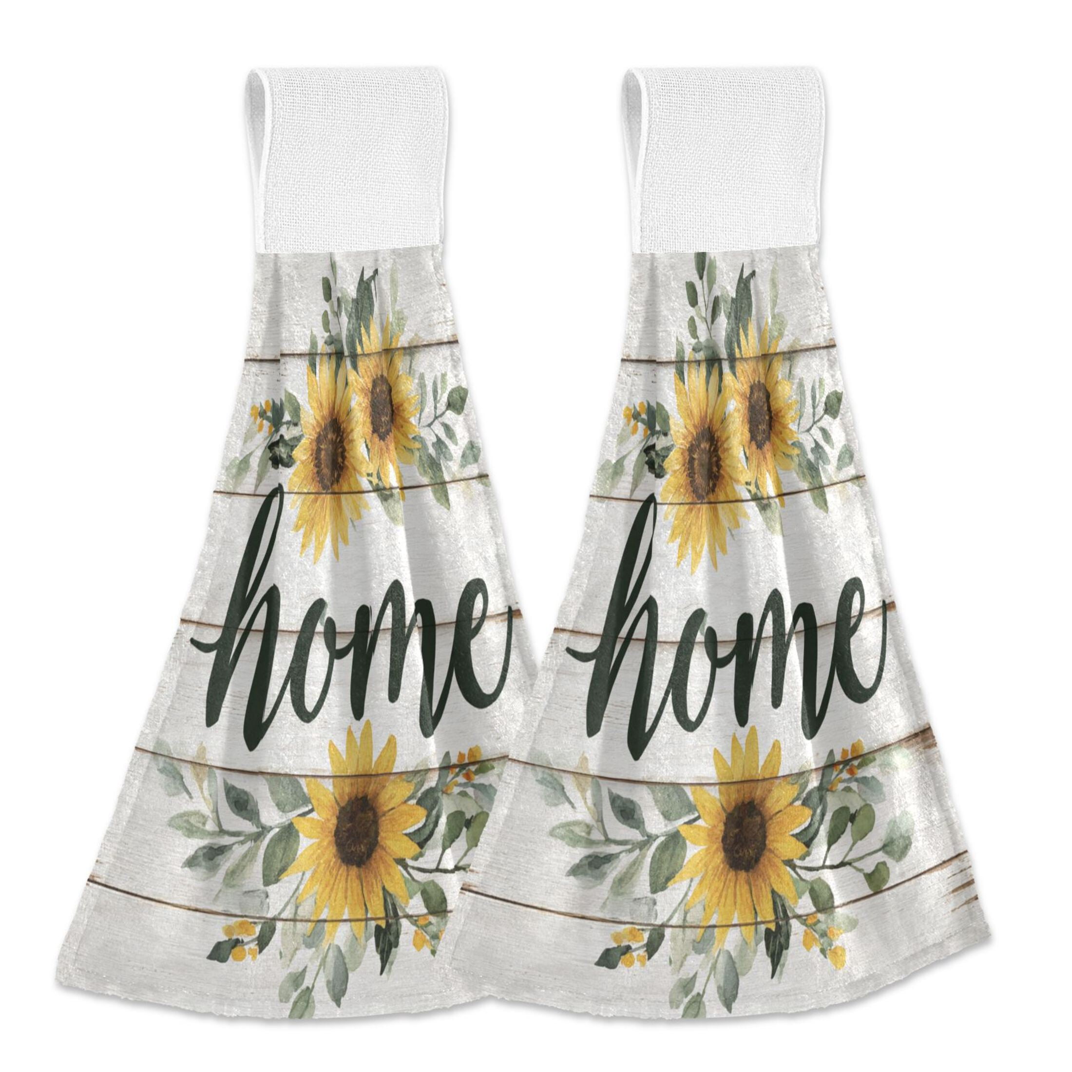 2 Pieces Bathroom Towels Kitchen Towels Velcro Hand Wipes Dish Cloths ...